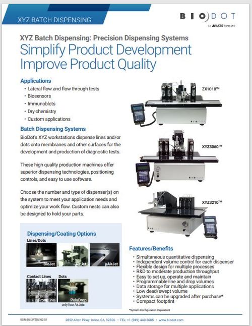 XYZ Batch Dispensing Flyer - BioDot